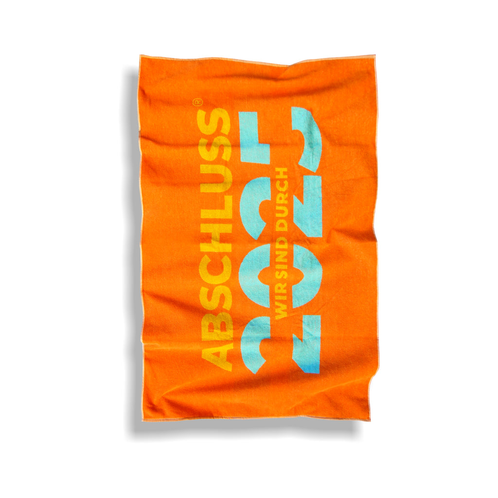 Strandtuch Abschluss 2025 Orange – Leuchtendes Abituch für Absolvent ...